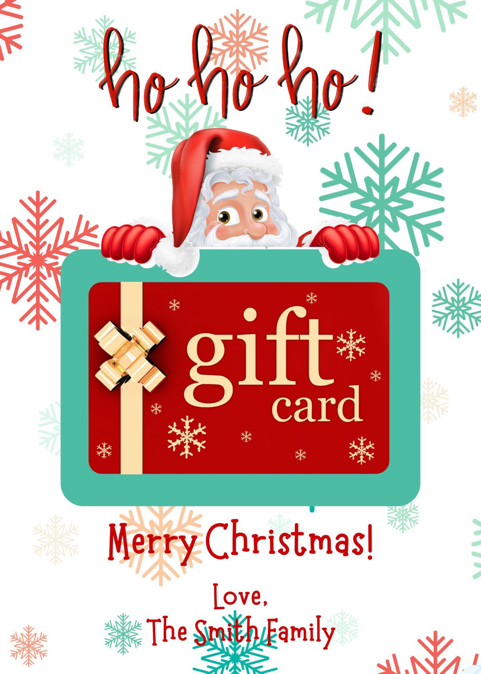 Santa Gift Card Holder (digital Download) - Etsy