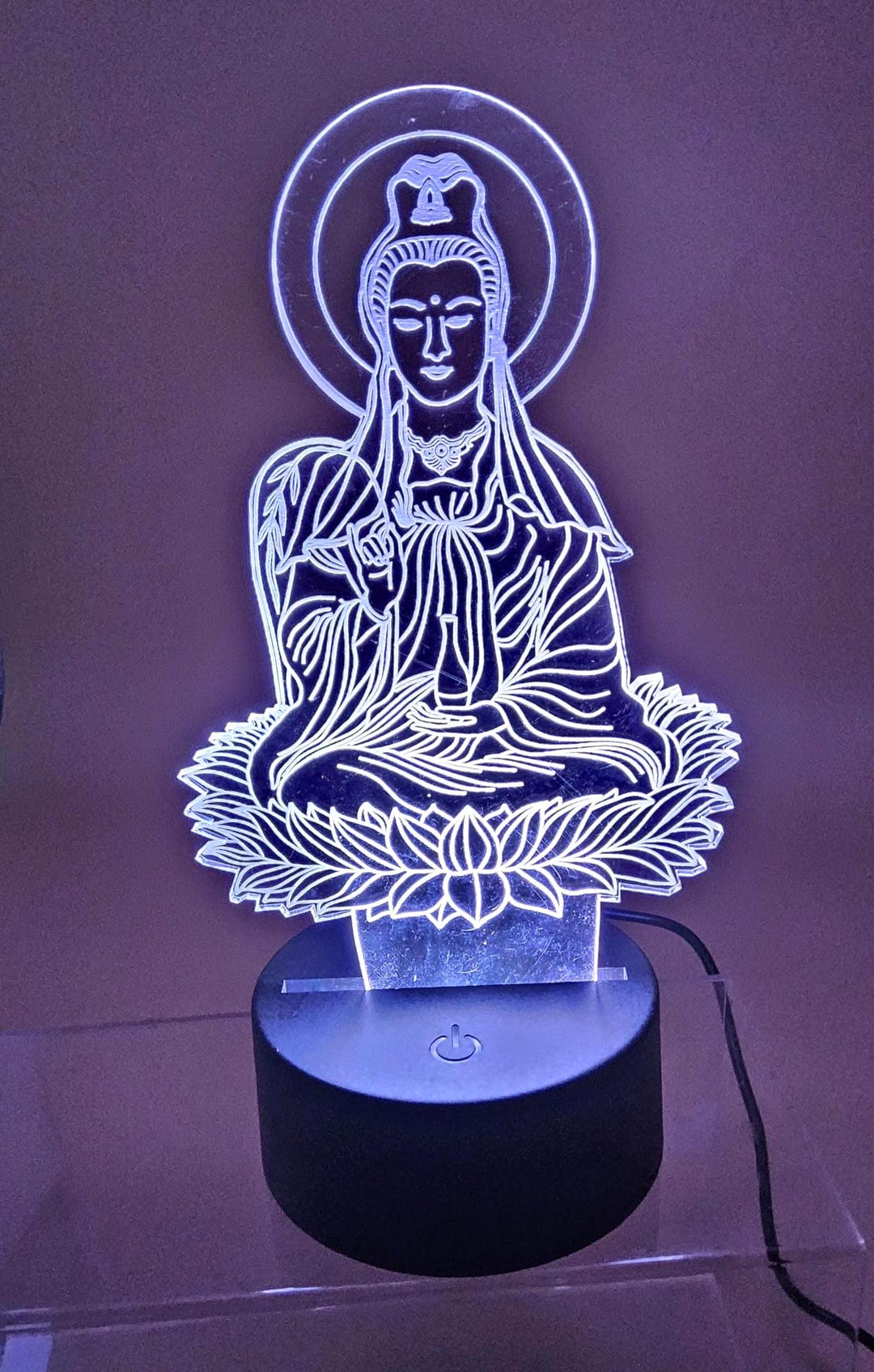 Lotus Light of Compassion – Multi-color LED Meditation Lamp for ...