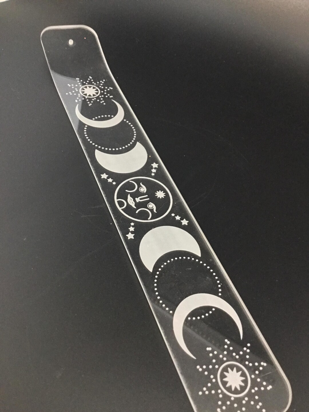 Moon in the Mirror- Mirrored Lunar Phase Acrylic Incense Holder for ...
