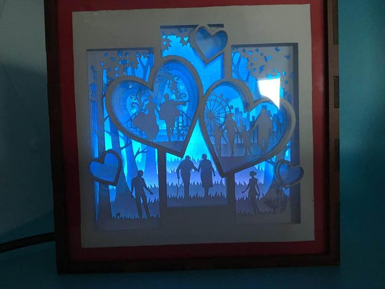 Eternal Hearts – Illuminated Love Story Light Box - Etsy
