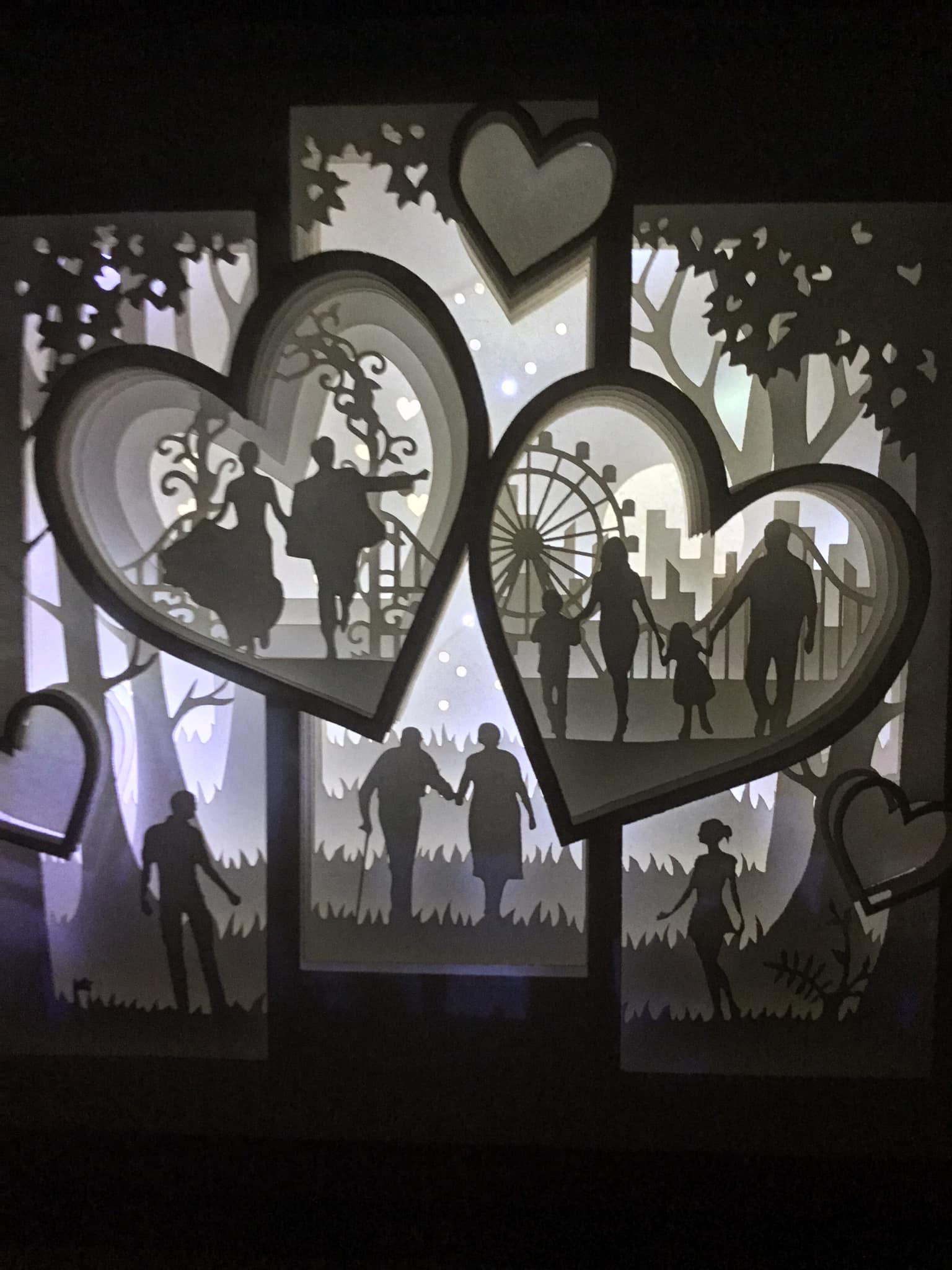Eternal Hearts – Illuminated Love Story Light Box - Etsy