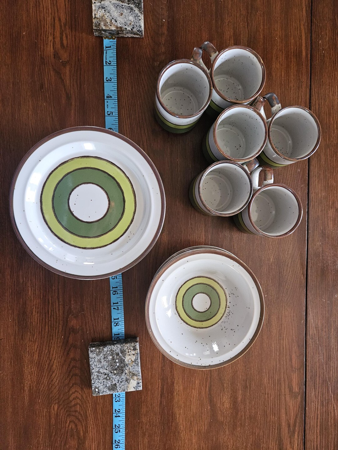 Hearthside Buffet Ware Vintage Stoneware Dishes in Speckled Bullseye ...