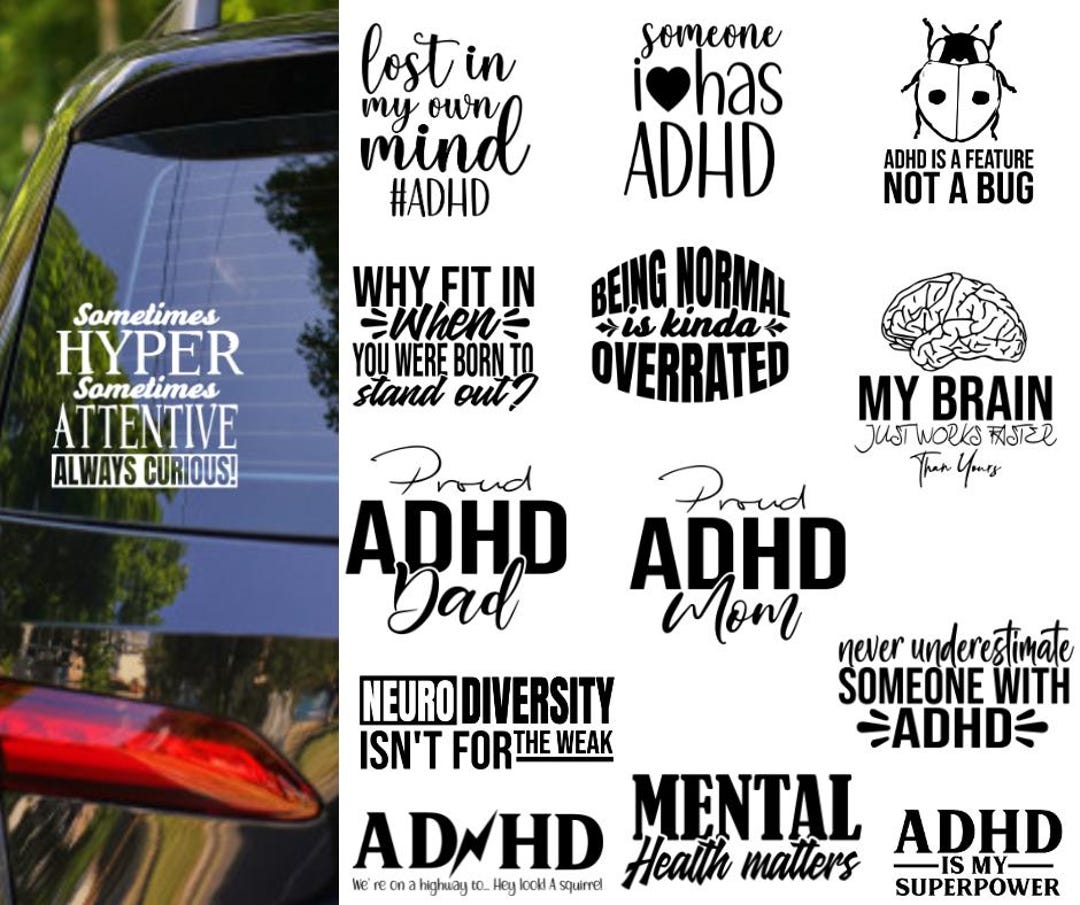 ADHD Decals - Etsy