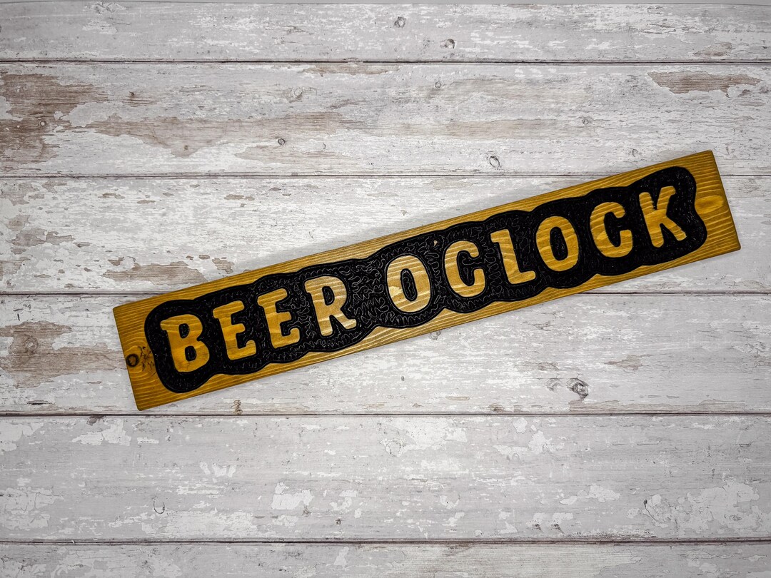 Beer O'clock Wooden Sign - Etsy