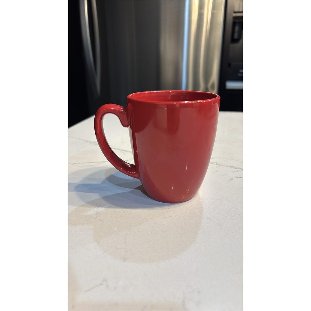Corelle Coordinates Red Stoneware Mug Tea Cup 12 Oz Solid Color - Etsy