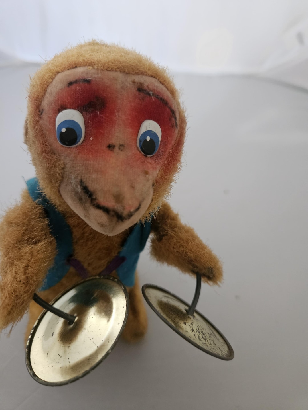Vintage Mechanical Toy Wind up Monkey With Cymbals - Etsy