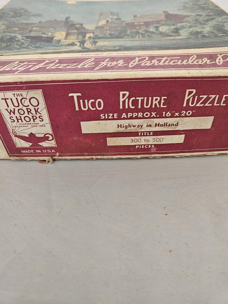 Vintage TUCO Picture Puzzle - Highway in Holland - Etsy