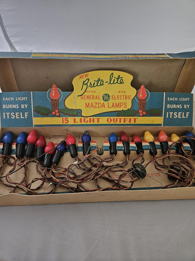 Vintage Brite-lite Christmas Lights in Original Box - Etsy