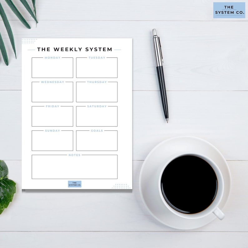 Undated Weekly Planner Printable - Etsy