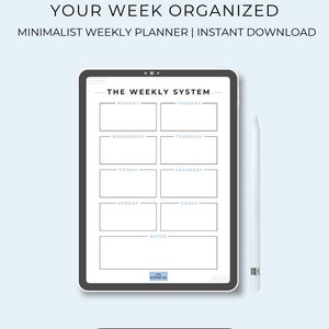 Undated Weekly Planner Printable - Etsy