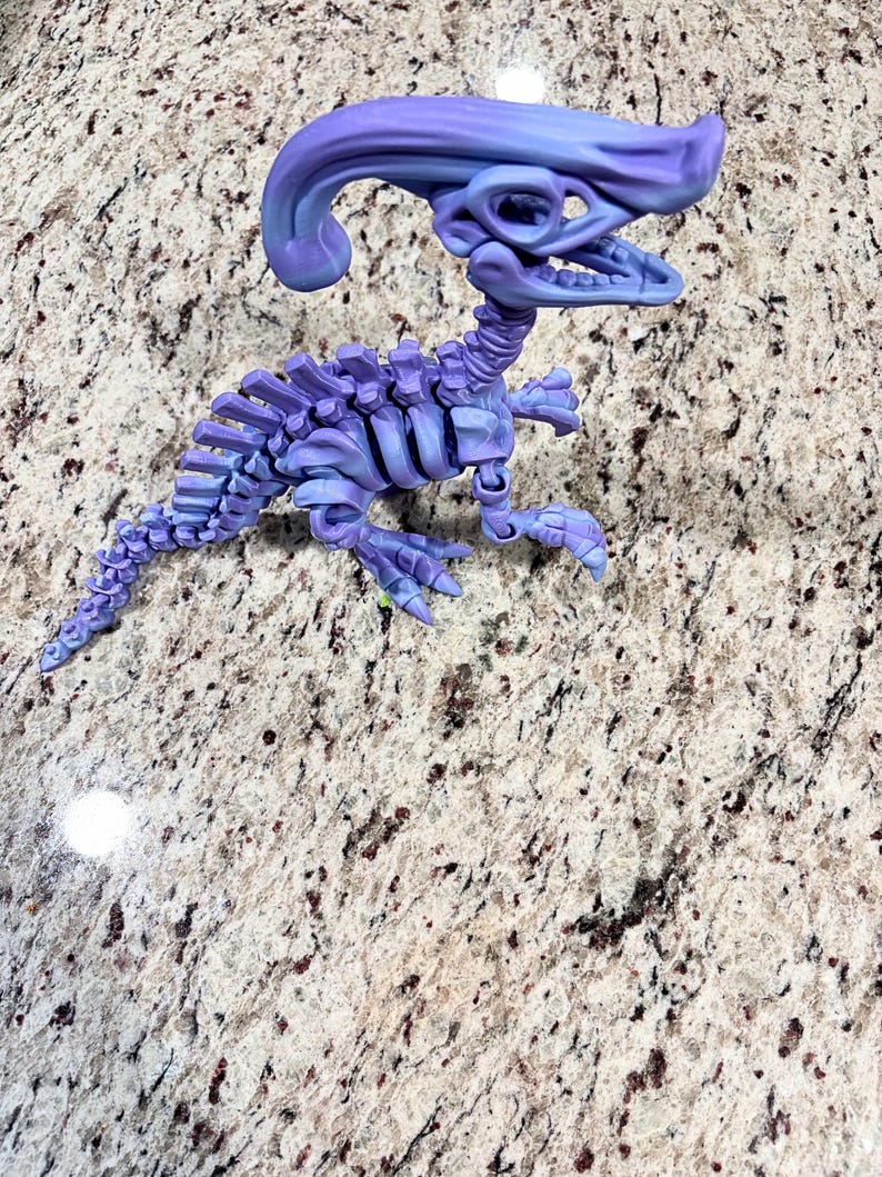 3D Printed Flexi Dinosaur • Poseable Articulated Dino Toy • Flexible ...