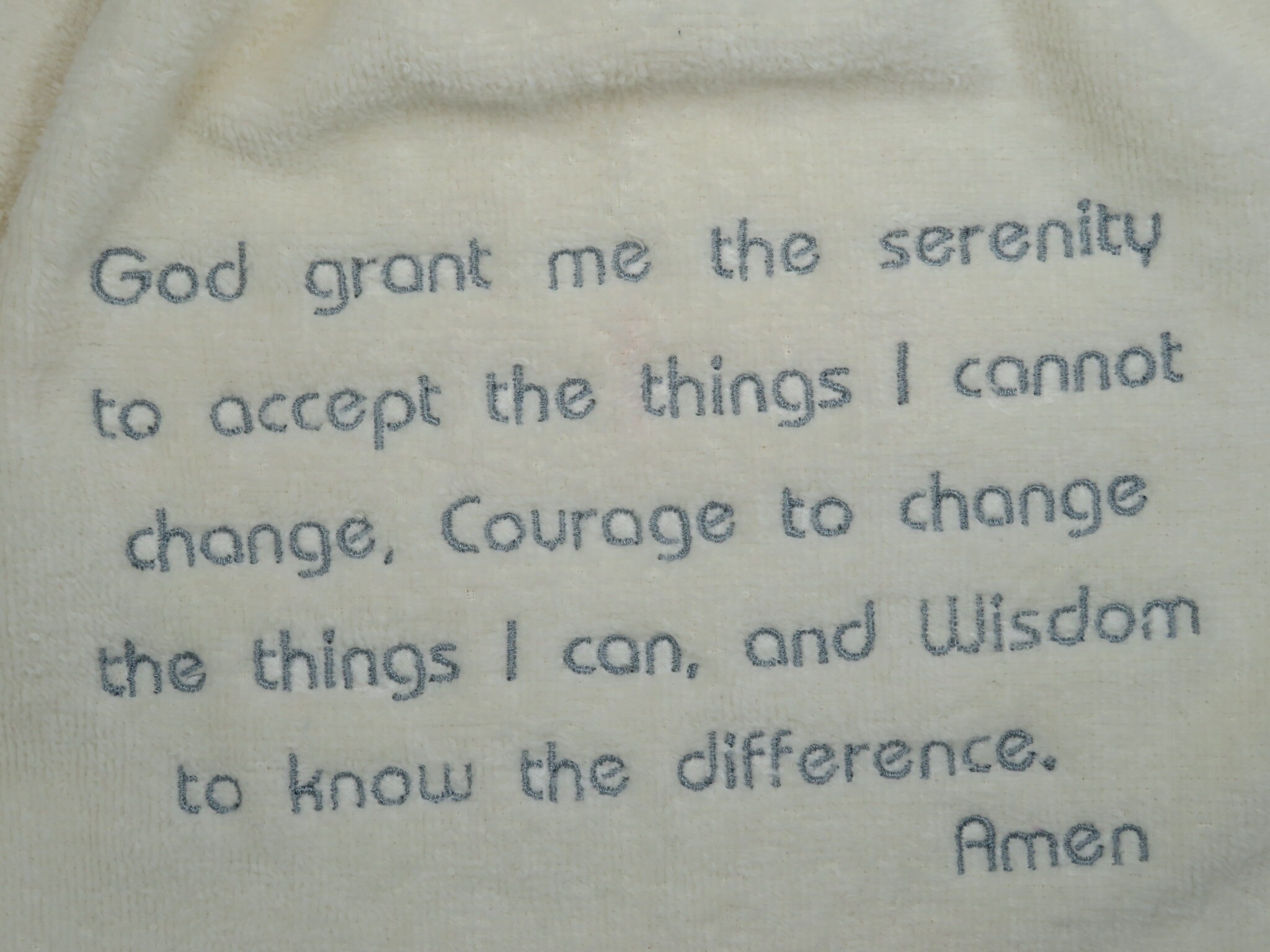 Serenity Prayer Monogram Hanging Hand Towel / Bible Versus Fabric Print ...