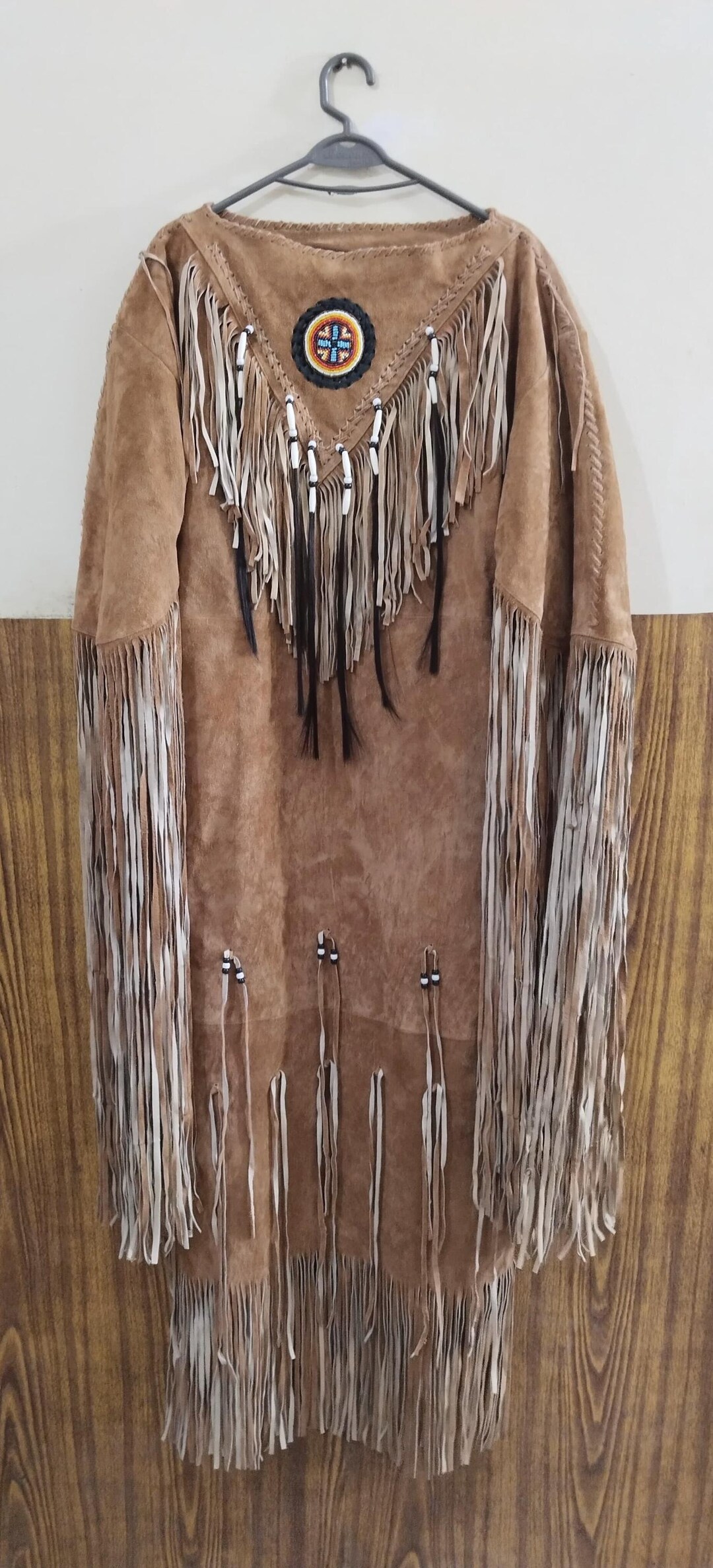 Native Americans Style Ladies Handmade Leather Long Fringe Wedding ...