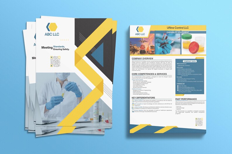 Capability Statement Template Canva + Adobe Illustrator, Editable ...