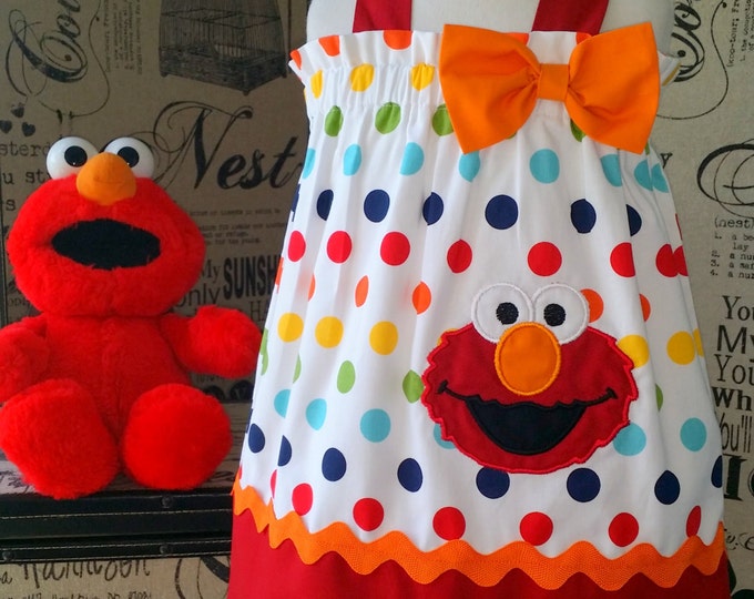 Sesame Street Elmo Dress, Elmo Birthday Dress, Elmo Outfit, Elmo ...