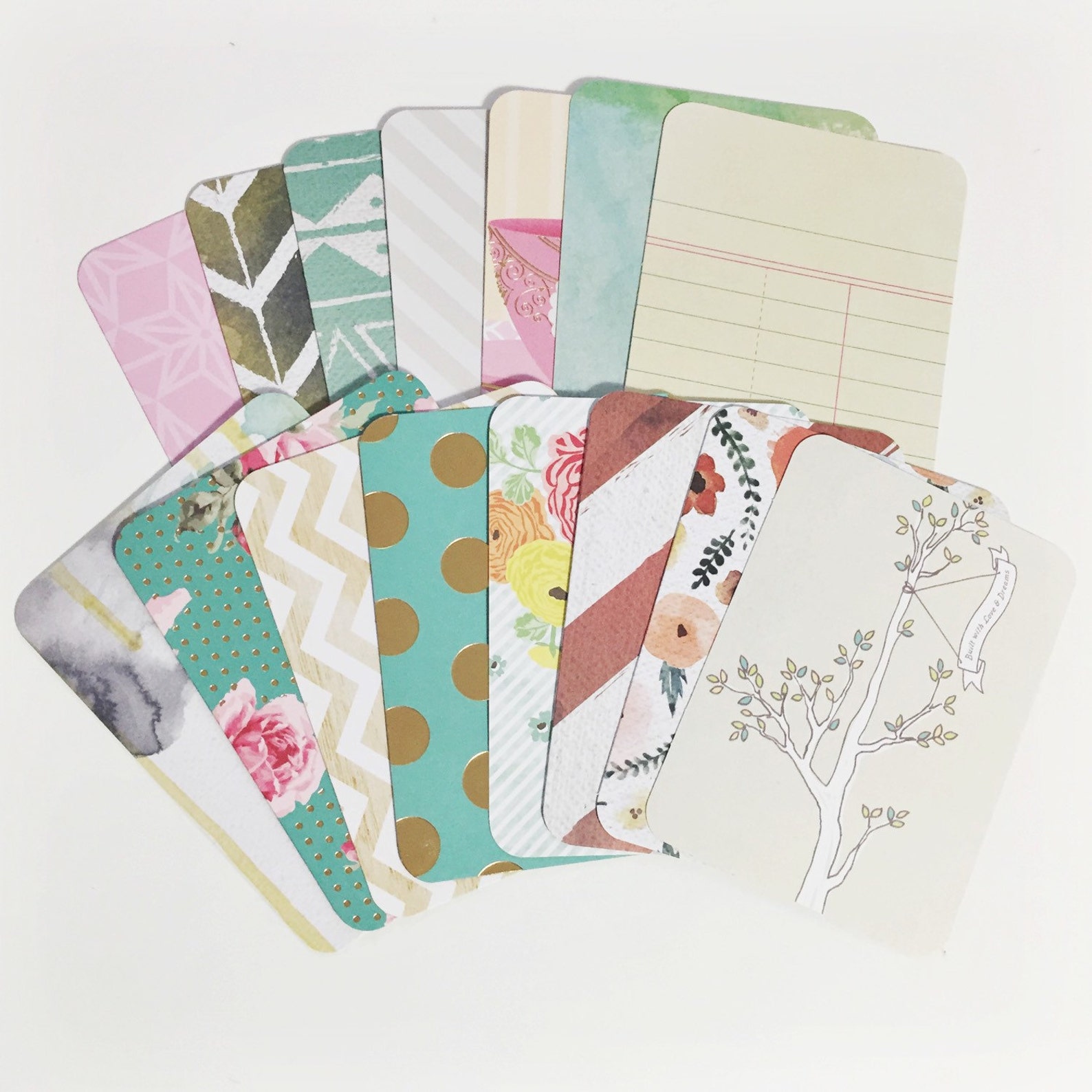2 Dozen Hand Cut Journaling Cards Project Life Inspired Cards Single ...