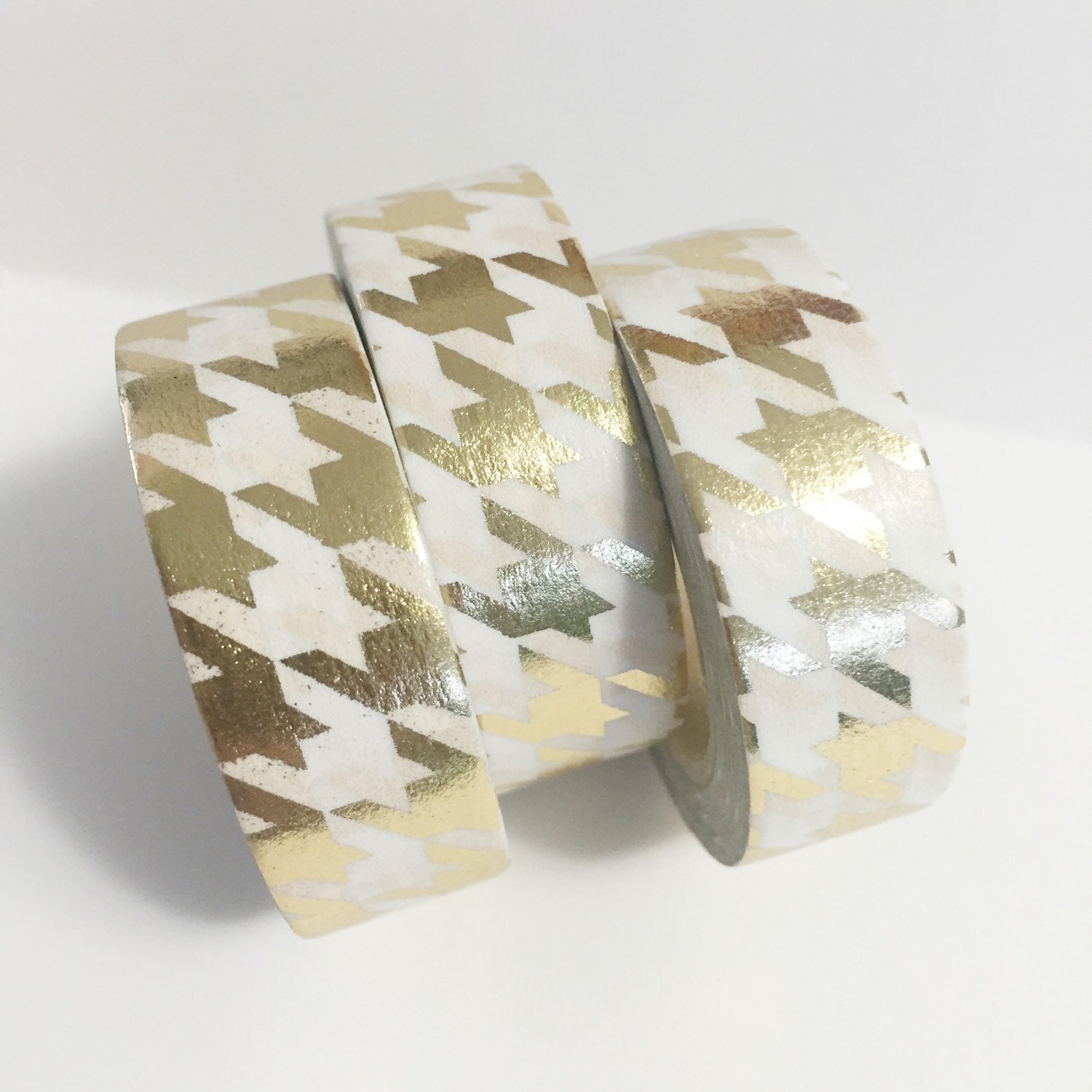 Bright Shiny Metallic Gold Foil Houndstooth Gold Washi Tape 11 - Etsy