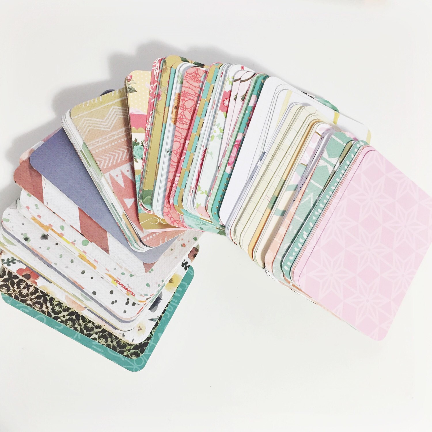 2 Dozen Hand Cut Journaling Cards Project Life Inspired Cards - Etsy