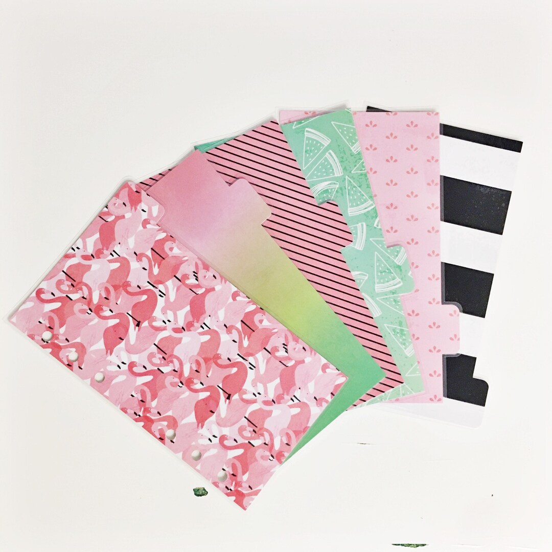 Personal Sized Laminated Dividers for Filofax Kate Spade Agenda Kikki-k ...