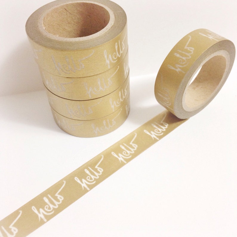 Bright Shiny Metallic Gold Hello Washi Tape 11 Yards 10 Meters - Etsy