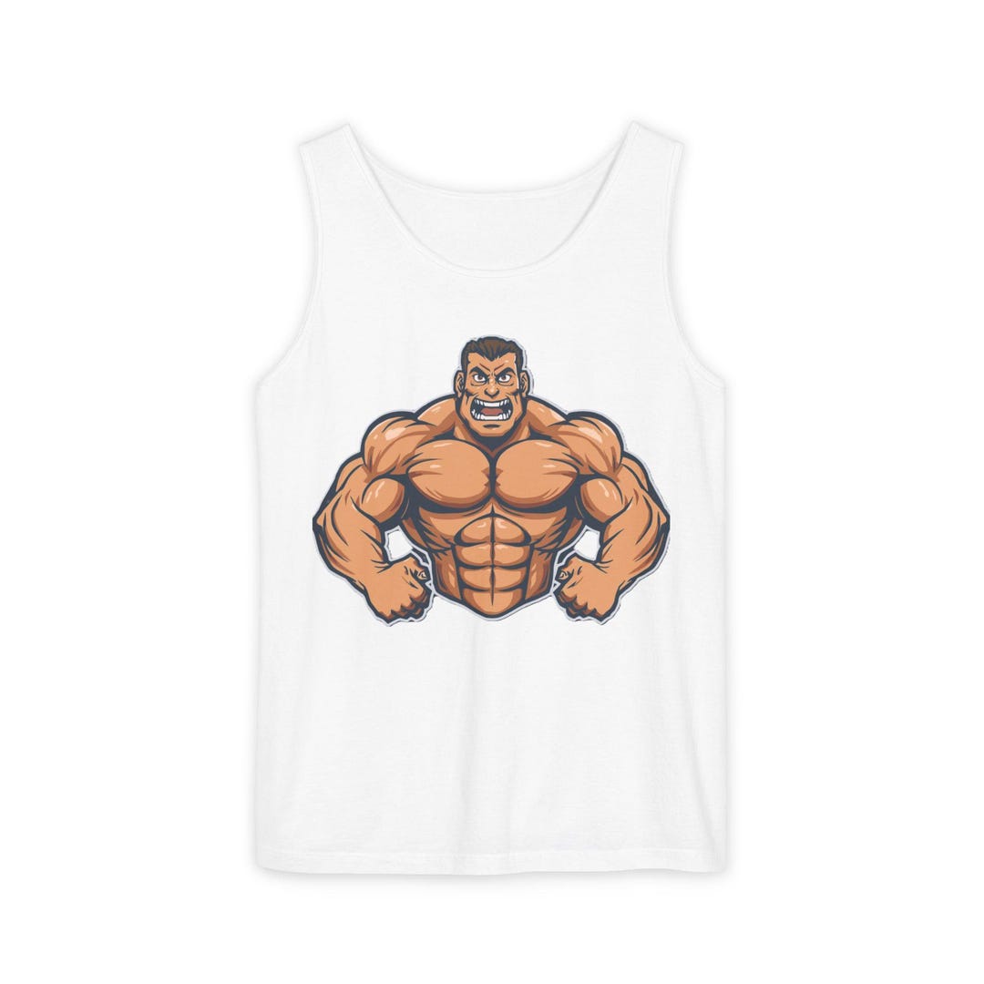 Muscle-bound Cartoon Tank Top: 100% Ringspun Cotton Gym Apparel - Etsy