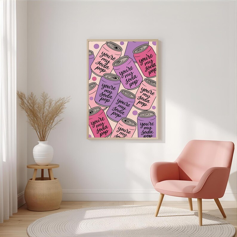 Soda Pop Art Print, K-pop Inspired Room Decor (digital Download) - Etsy