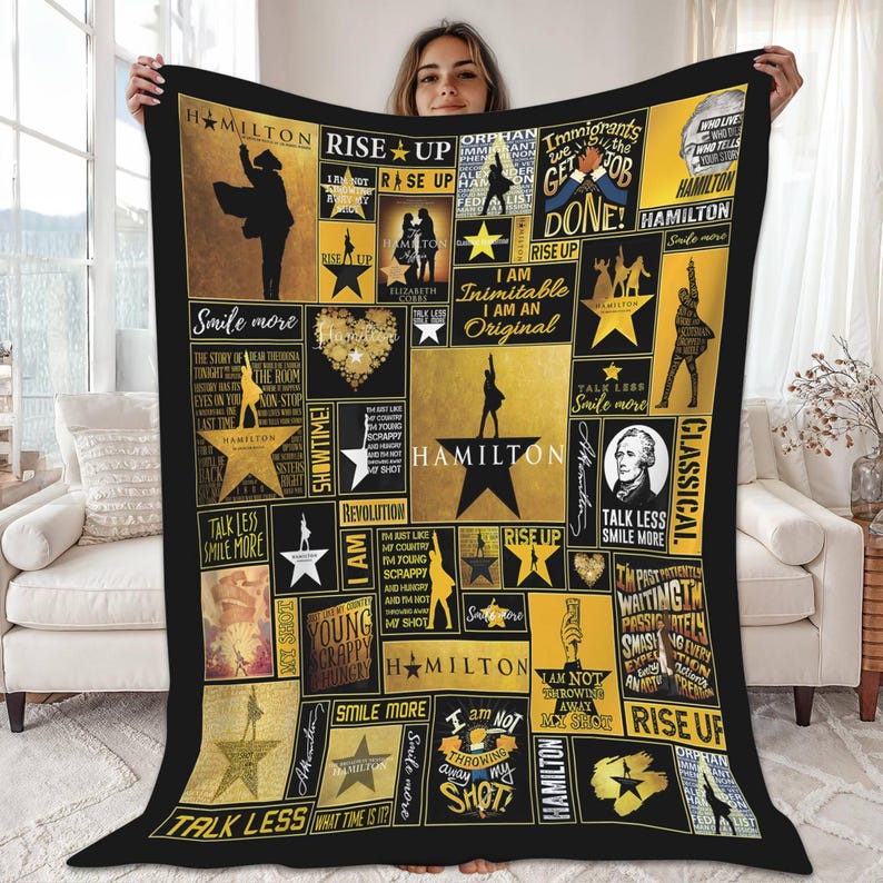 Alexander Hamilton Theme Blanket, Hamilton Lovers Fleece Blanket ...