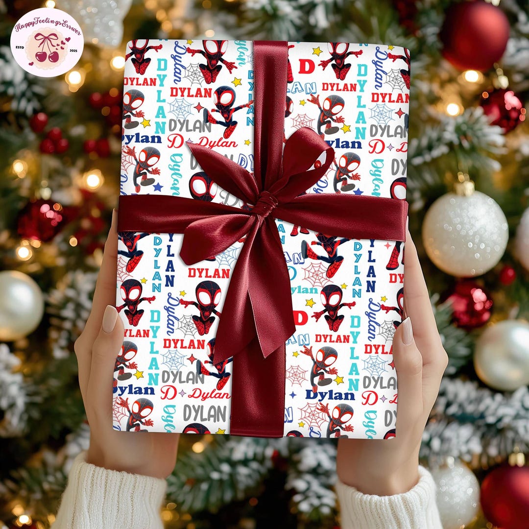 Personalized Disneyland Spiderman Movie Wrapping Paper,disneyland Boy ...