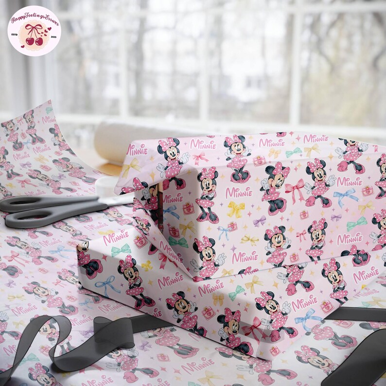Disneyland Custom Mickey and Friends Watercolor Coquette Bow Christmas ...
