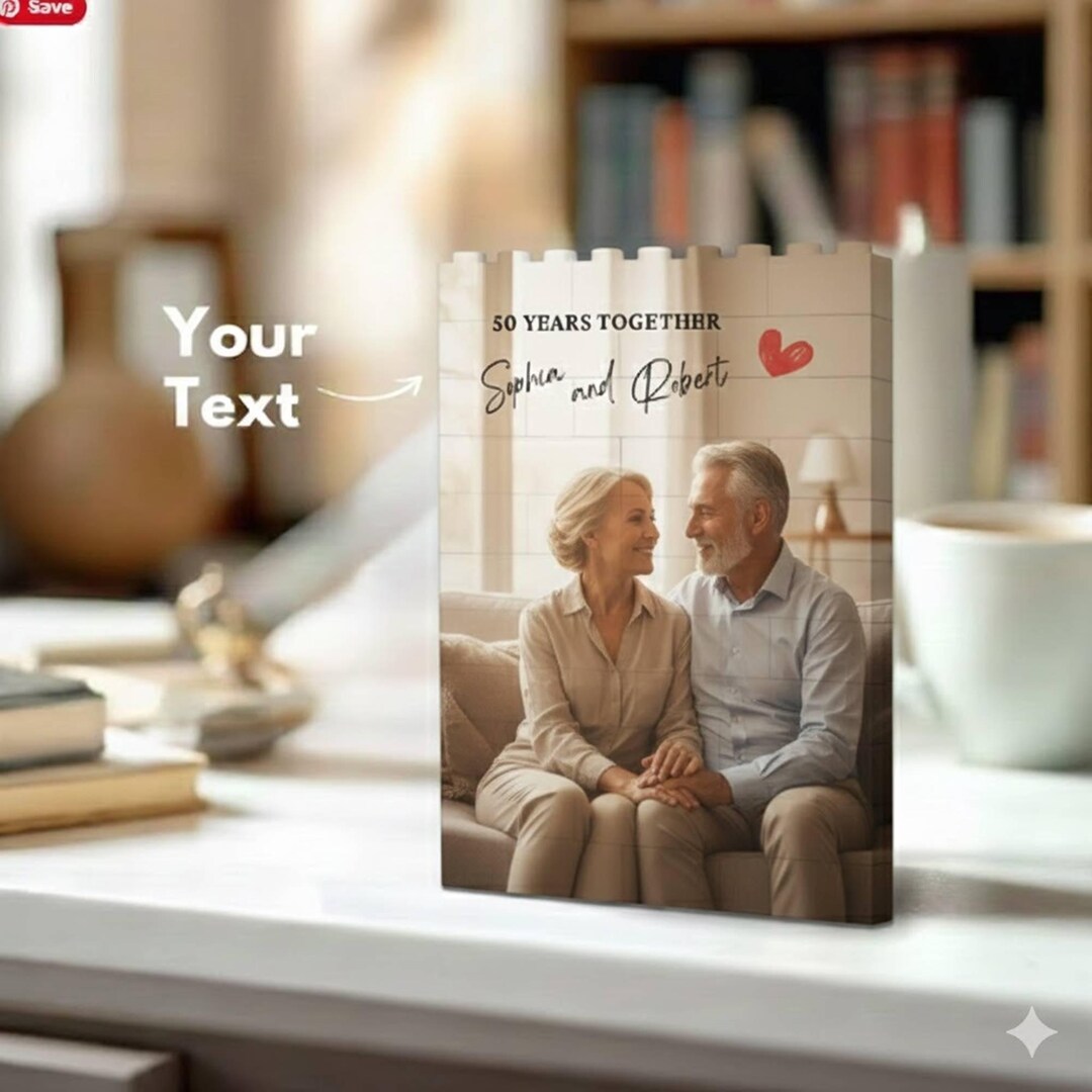 Personalized Photo Building Block, Family Photo Gift for Grandpa ...