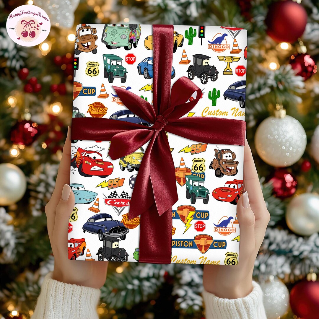 Personalized Disneyland Cars Movie Wrapping Paper,lightning Mc Queen ...