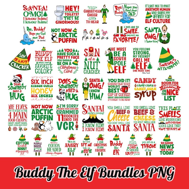 Buddy Elf Clipart - Etsy