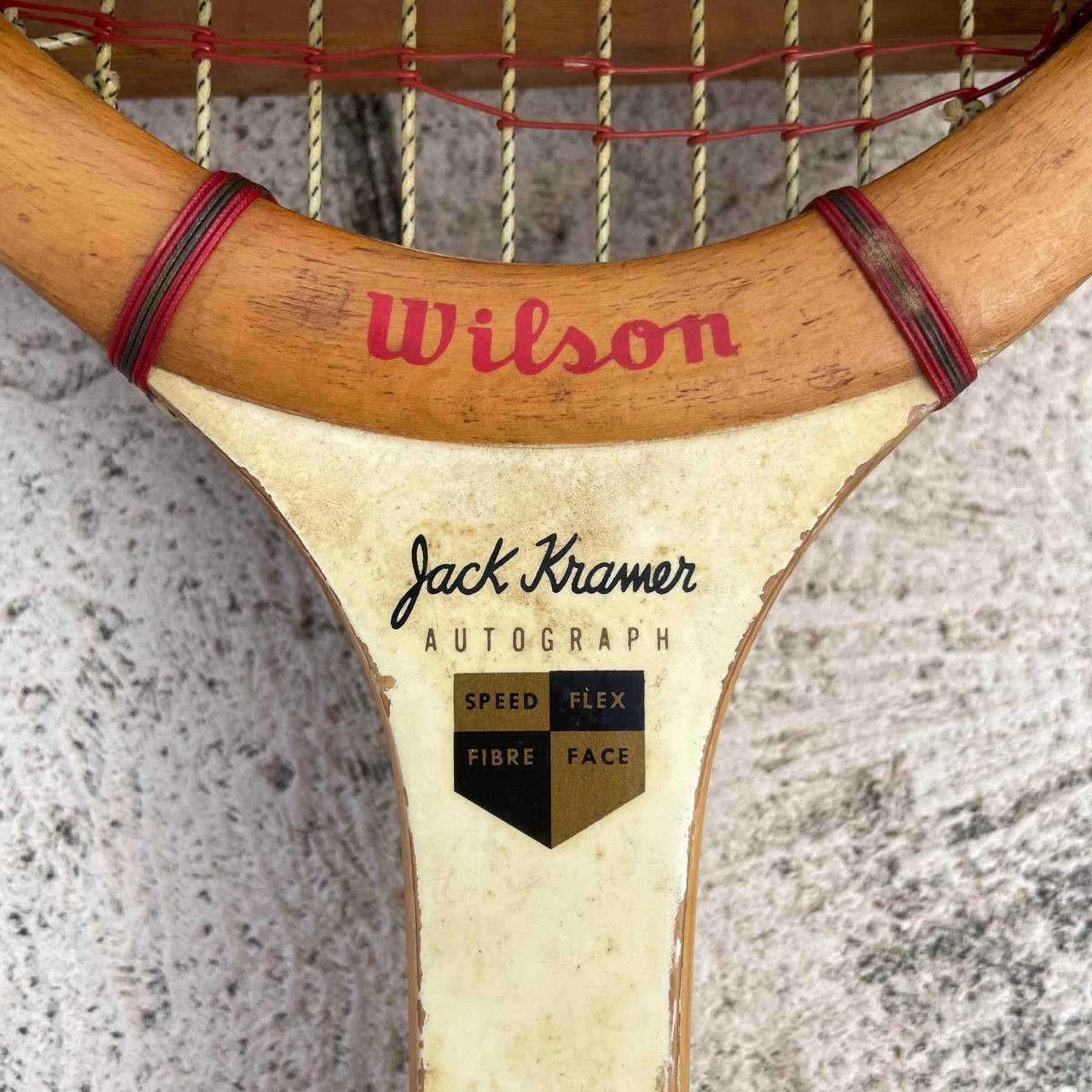 Vintage Wilson Jack Kramer Autograph Wooden Tennis Racket With Press ...