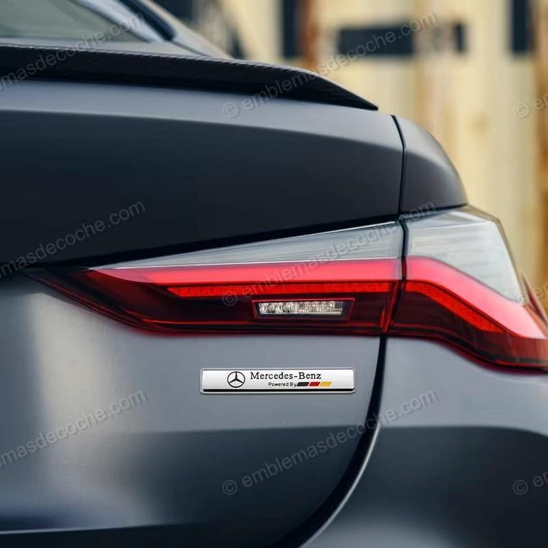 Emblem Logo Powered by Mercedes Benz Metal Sticker - Etsy