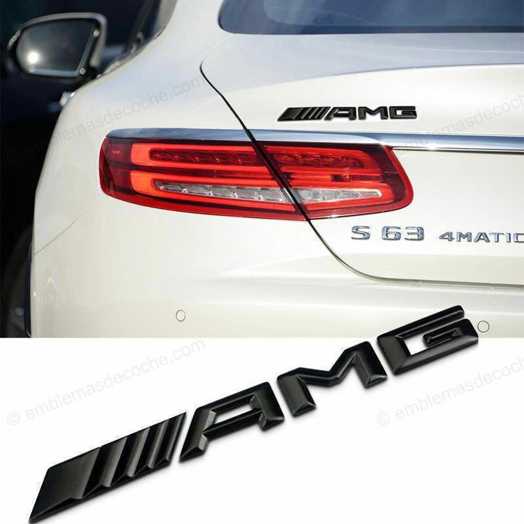 Mercedes Benz AMG Tailgate Logo Emblem Chrome Silver Sticker - Etsy