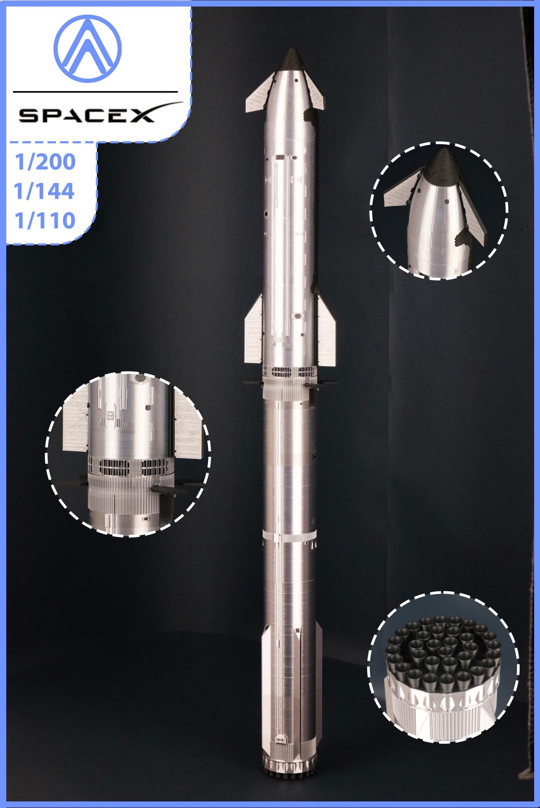 Spacex Starship Block 2 Scale Replica Model: Ship 38 + Booster 15 - Etsy