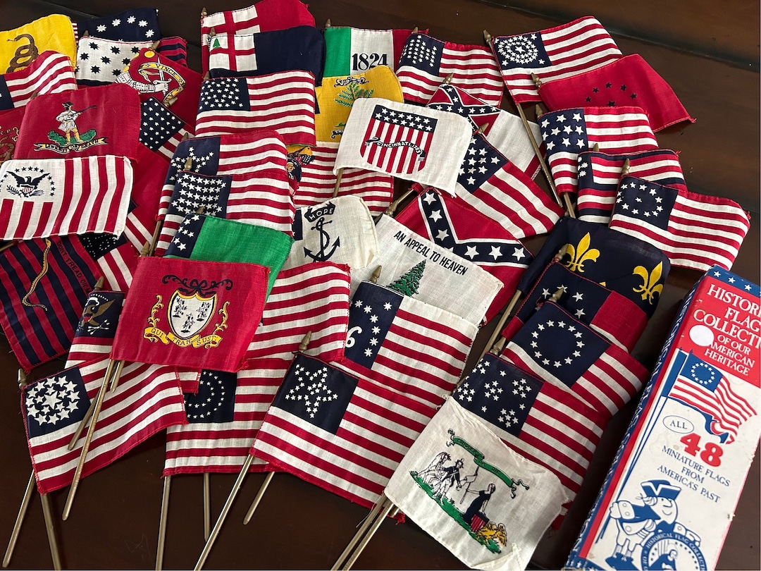 Vintage American Flag Collection 47 Flags American Heritage - Etsy