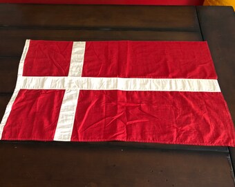 Vintage Danish Flag - Etsy
