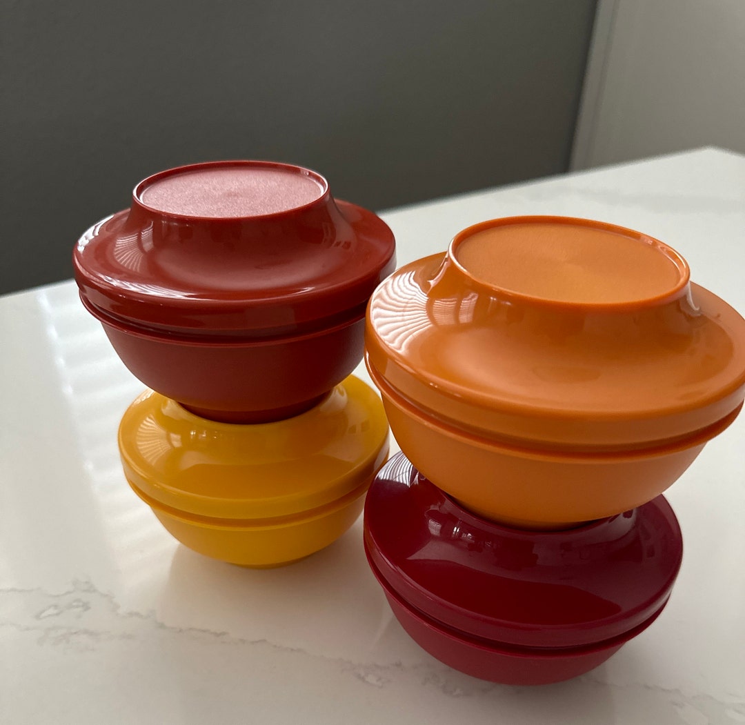 Tupperware Rice Bowls, NOS - Vintage Tupperware Set of Four Rice or ...