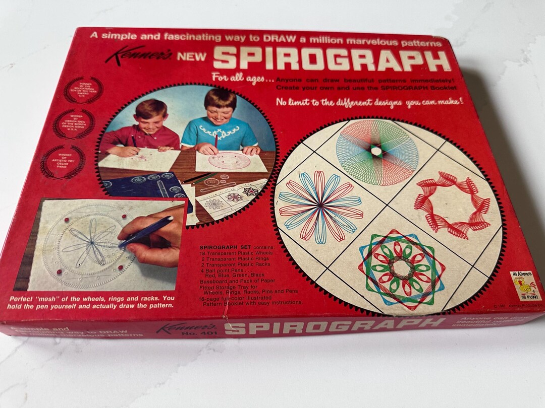 Spirograph Game - Vintage and Original Spirograph Game by Kenner's. Complete and Dated 1967 - Etsy