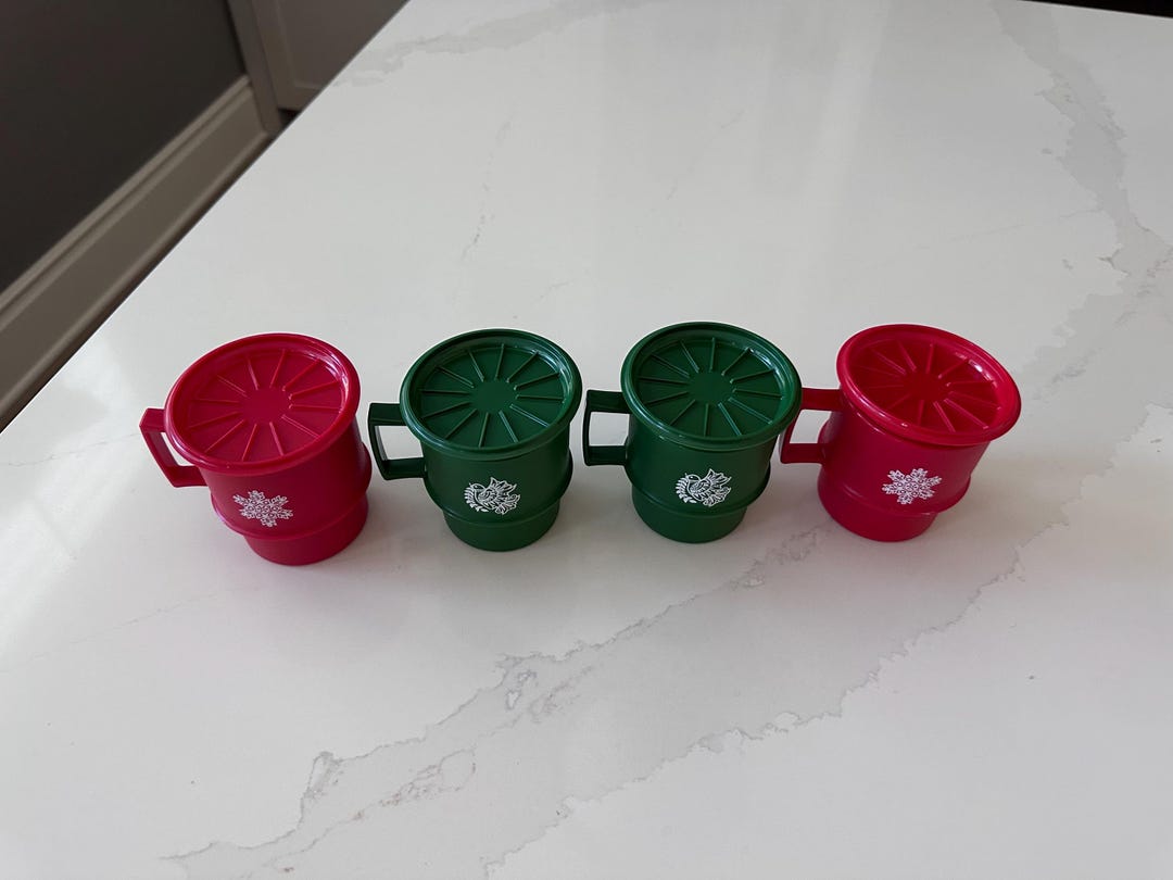 Tupperware Cups, Tupperware Glasses - New Old Stock Tupperware Set of 4 ...