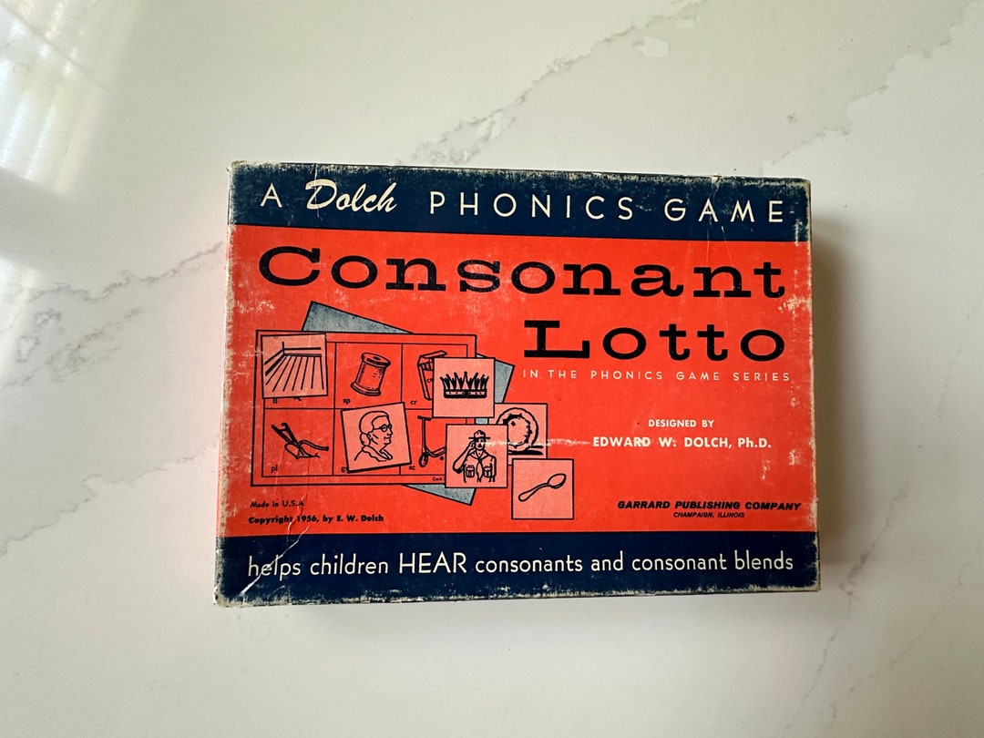 Vintage Game of Phonics Consonant Lotto, New Old Stock - Etsy