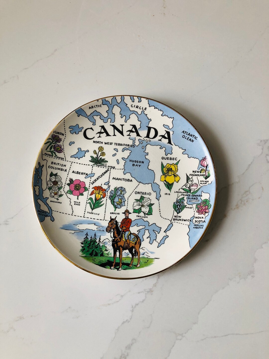 Canada Souvenir Plate - Vintage and Collectible Canada Plate - Souvenir ...