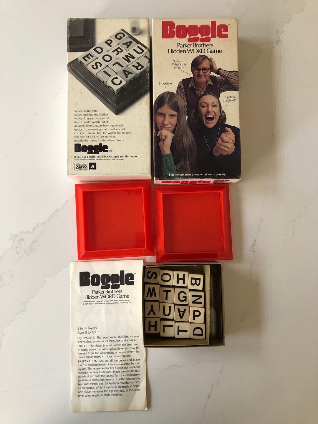 Boggle Game -vintage Boggle Game by Parker Brothers - Boggle Hidden ...