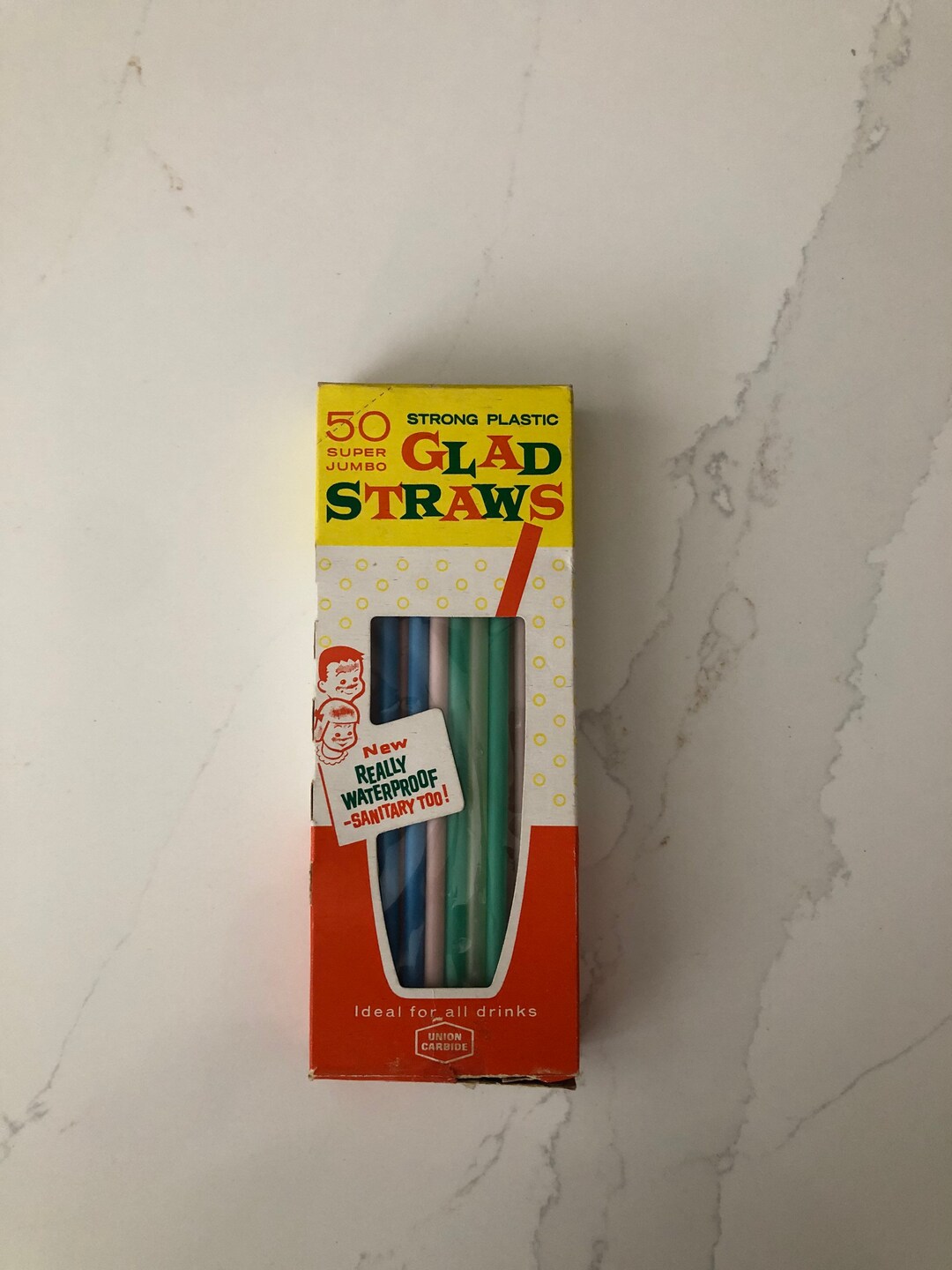 Straws - Vintage Set of Drinking Straws by Glad - Plastic Drinking ...
