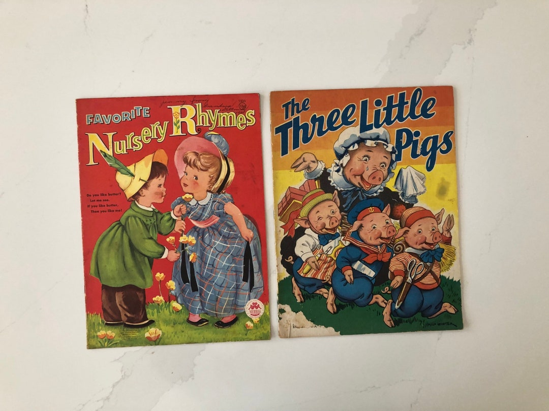 Three Little Pigs Books - Vintage and Collectible Set of Two Children's ...