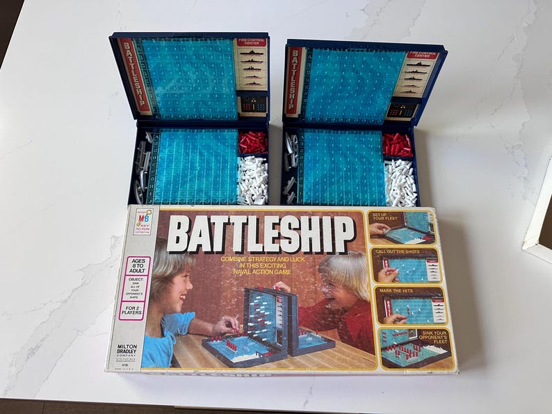 Battleship Game - Vintage Battleship Board Game - Strategy Game ...