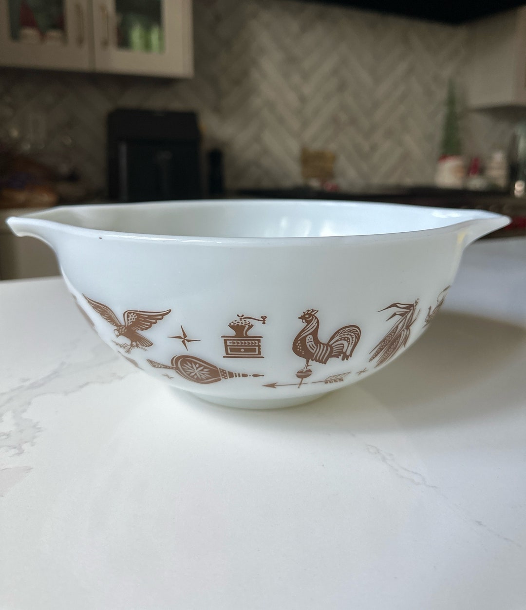 Vintage Early America Cinderella Pyrex Bowl With Handles - Etsy