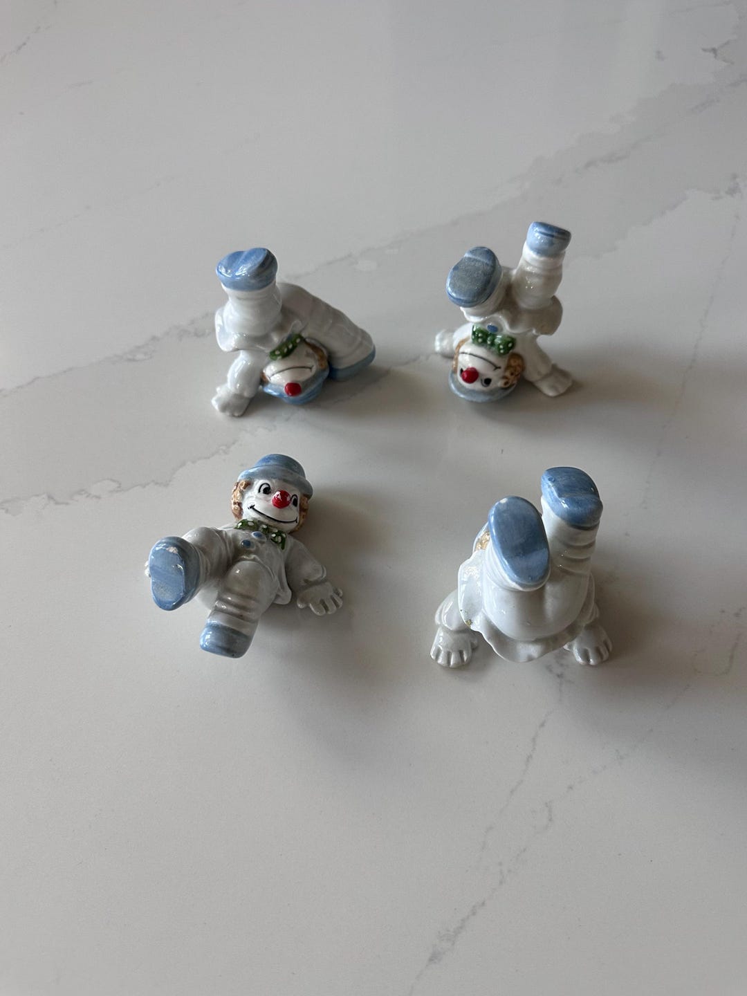 Vintage Clown Figurines -collectible Set of Four Charming Clown ...
