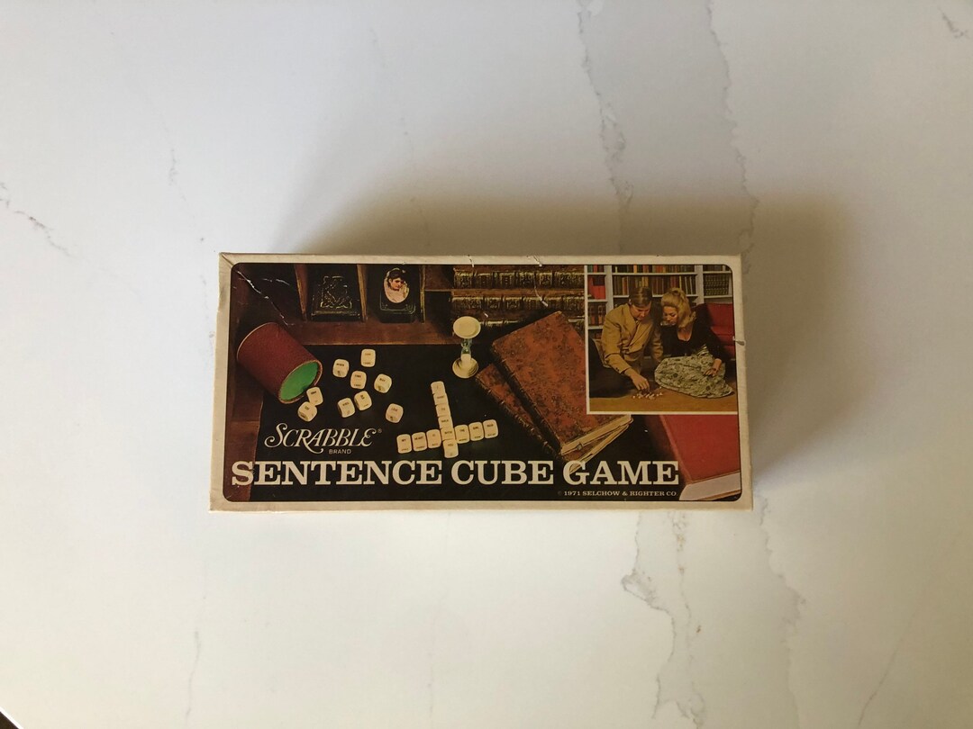 Scrabble Dice Game - Vintage and Original Scrabble Sentence Cube Game ...